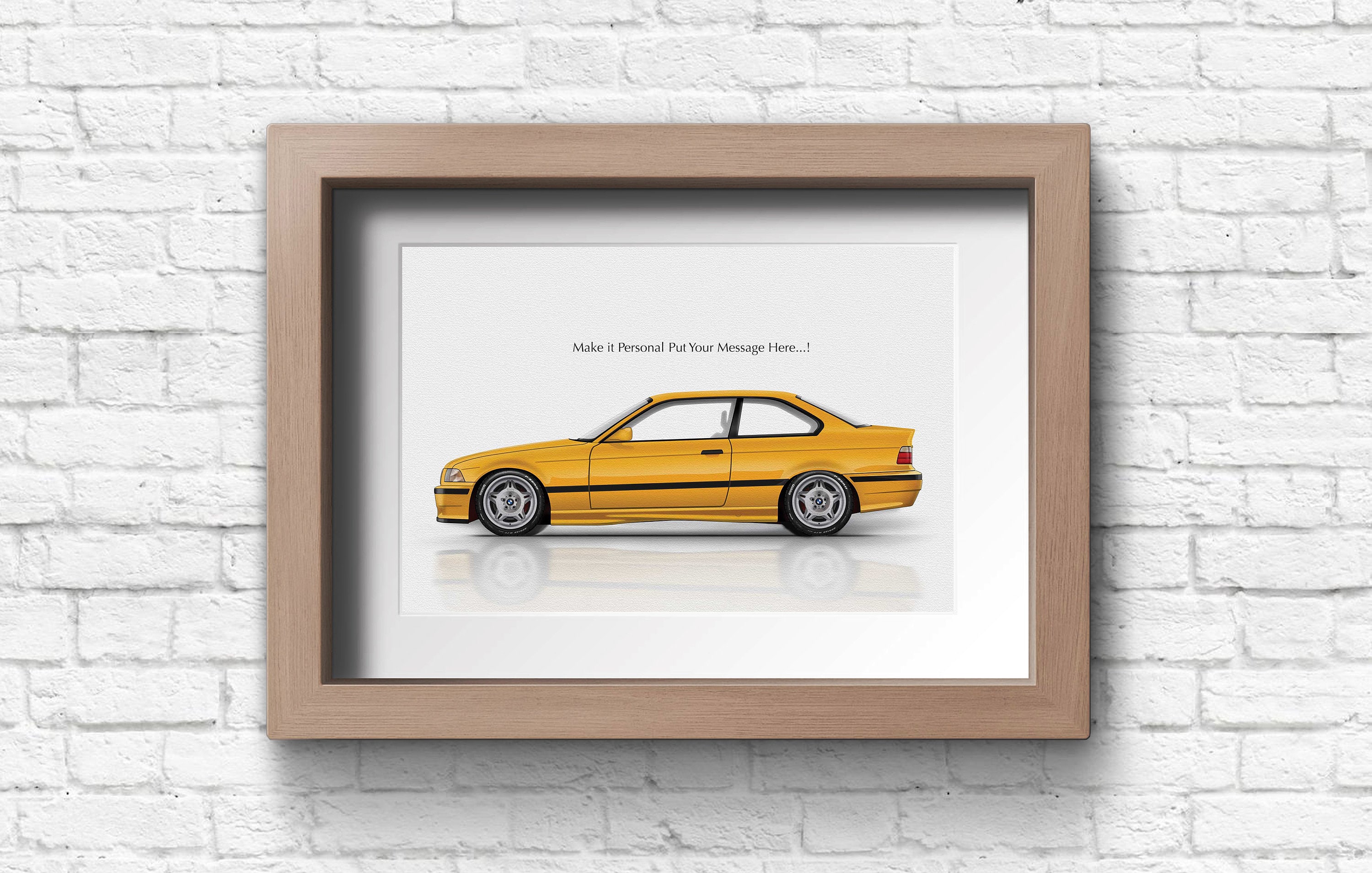 Personalise Print for Car Lovers BMW M3 (E36) Handmade Artwork Print on ...