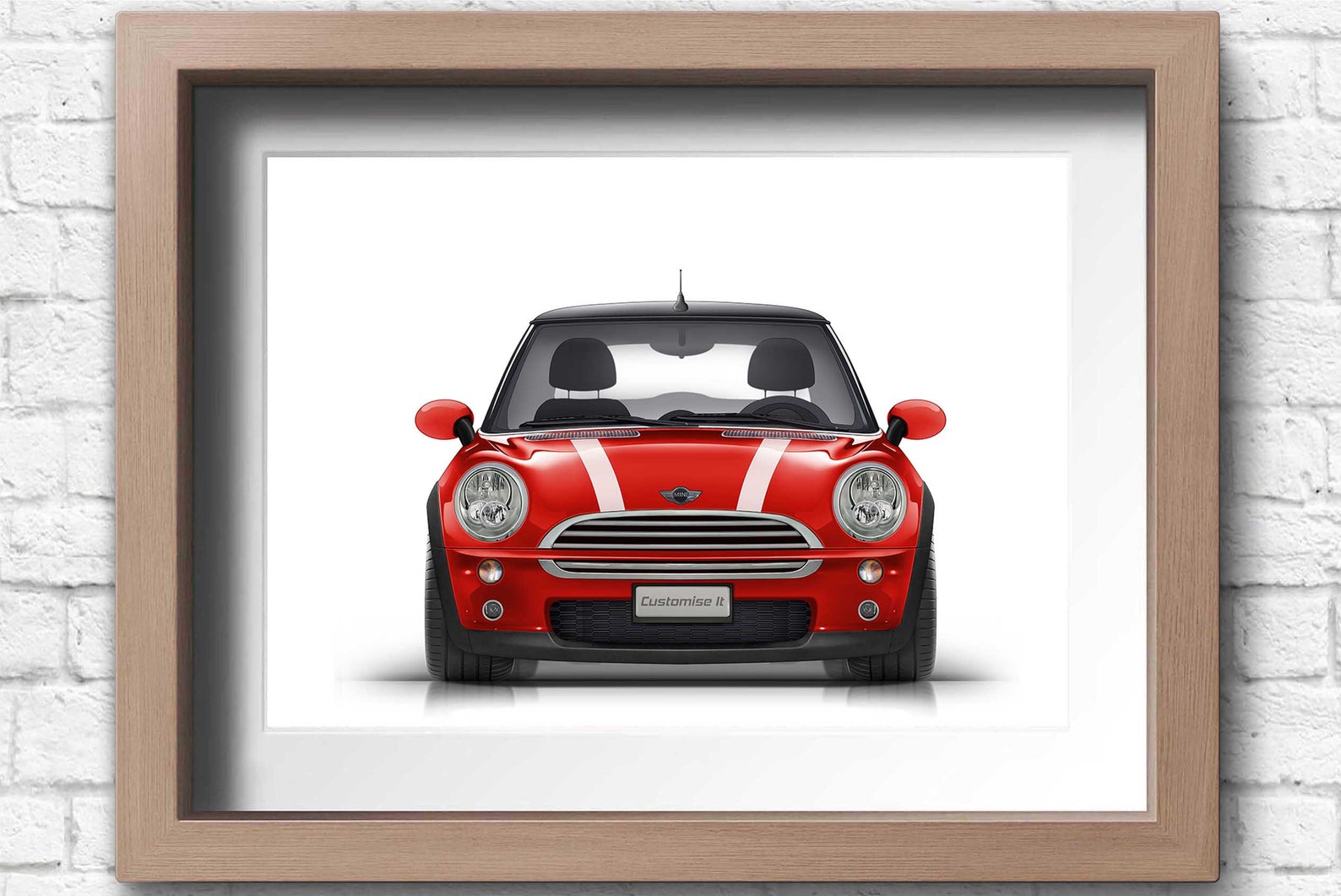 Personalised Mini Cooper S (R50) JCW Print, Handmade Artwork Print on ...