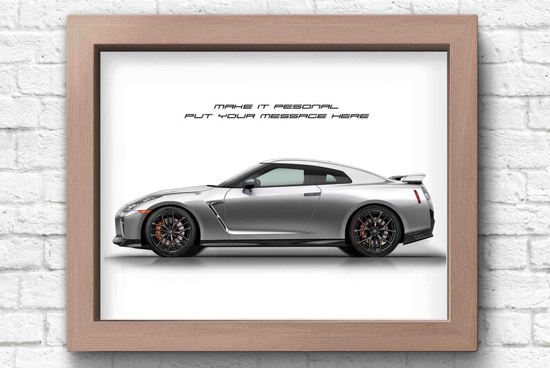 Personalisable Nissan Skyline GTR R35 Poster, Gift for Car Lovers ...