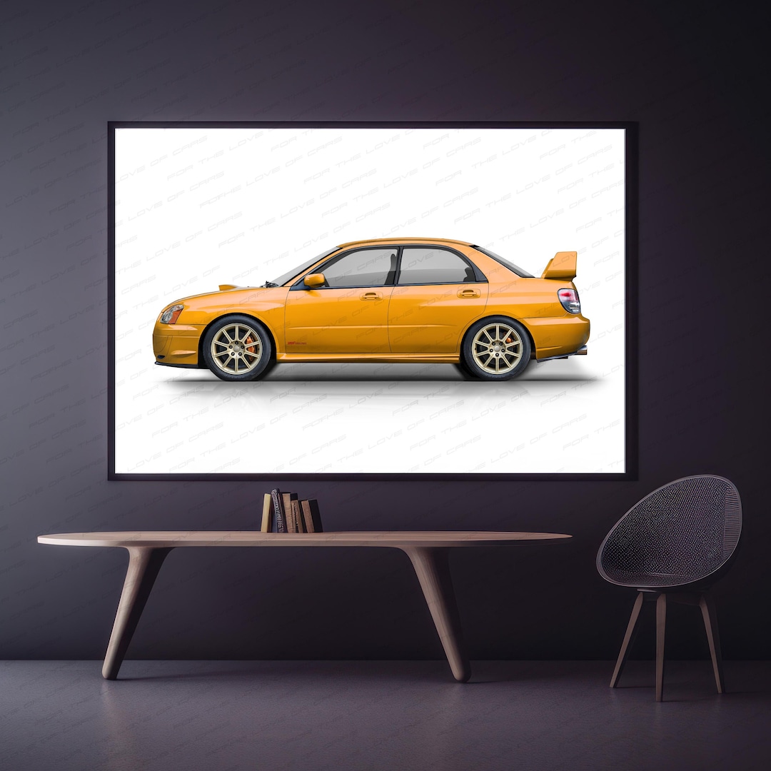 Subaru Impreza WRC STI Generation 2 (blobeye) Personalisable Poster for ...