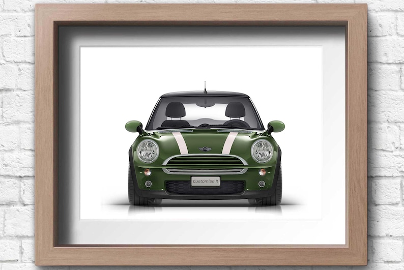 Personalised Mini Cooper S R50 JCW Print handmade artwork | Etsy