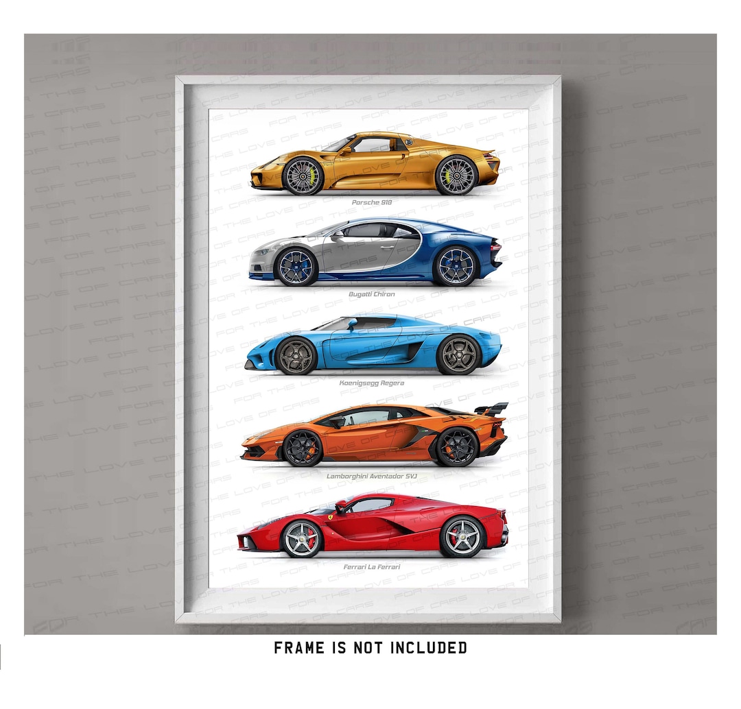 Porsche, Ferrari, Lamborghini, Bugatti, Koenigsegg Gift for Car Lovers ...