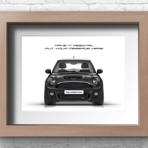 Personalised Mini Cooper (R56) JCW Print, Handmade Artwork Print on ...