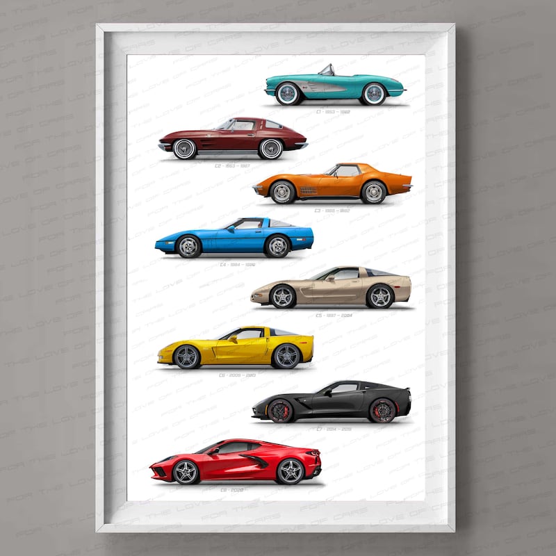 C4 Corvette Paint Colors - Etsy New Zealand