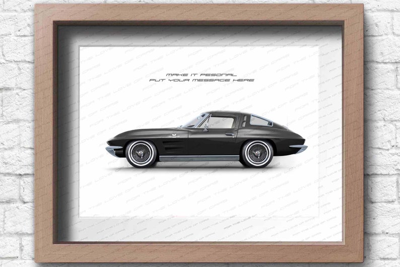 Chevrolet Corvette C2 Personalise Poster for Car Lovers / Hand - Etsy