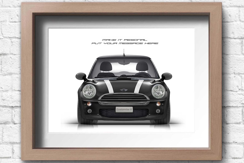 Personalised Mini Cooper S R50 JCW Print handmade artwork | Etsy