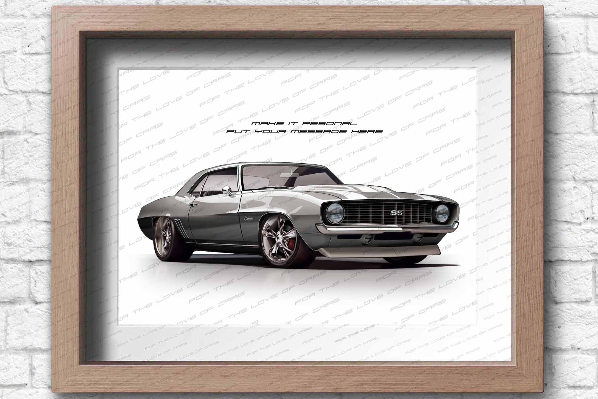 1969 Chevrolet Camaro Art Print: Personalized Hotrod Poster - Etsy