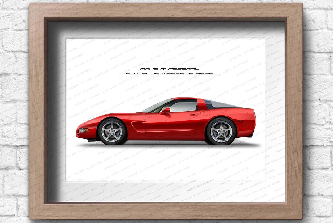 Chevrolet Corvette C5 Personalise Poster for Car Lovers / Hand Made Art ...