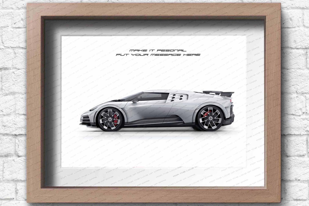 Bugatti Centodieci Personalise Poster for Car Lovers / Hand Made Art ...