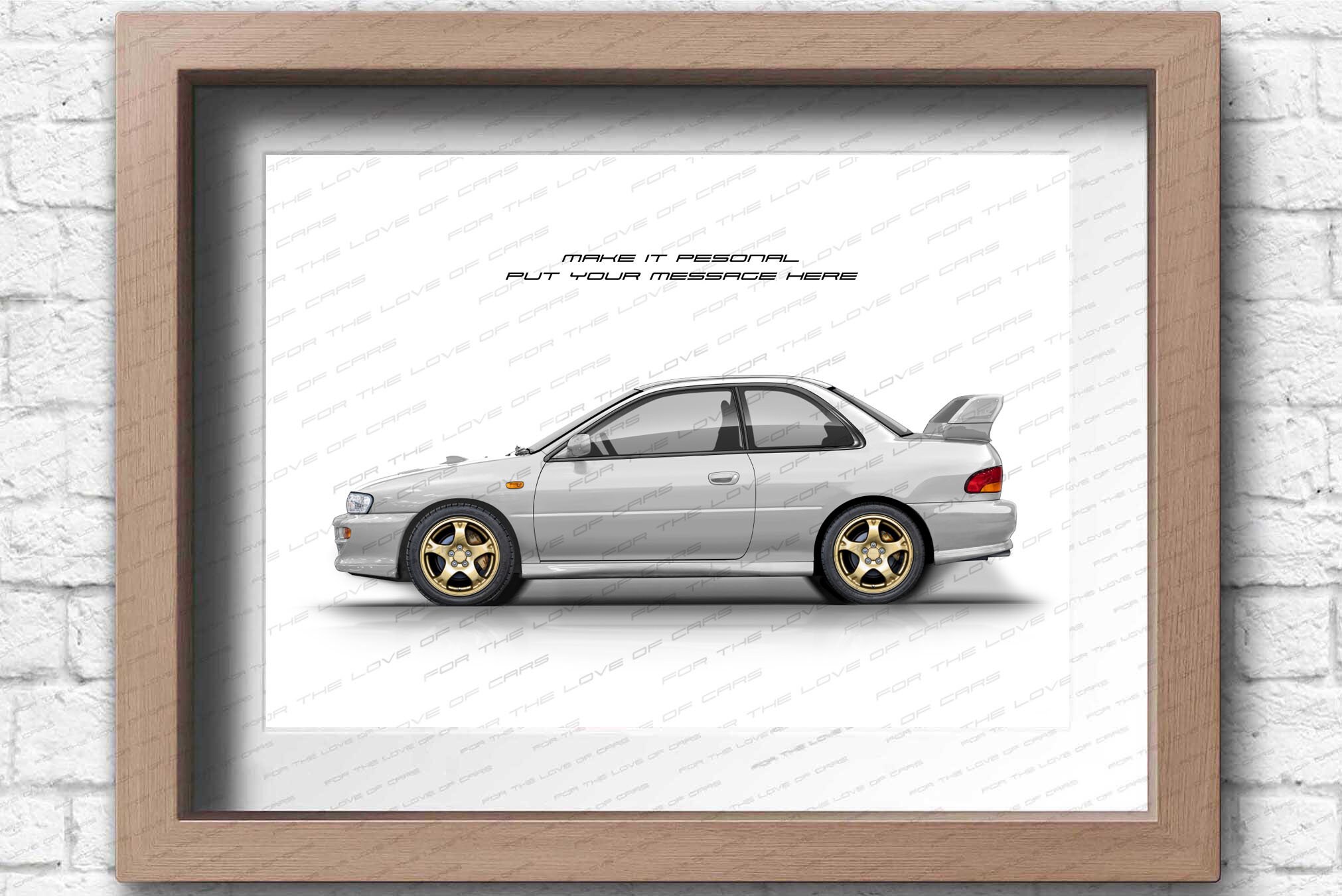 Subaru Impreza WRC STI Generation 1 Coupe Personalisable Poster for Car ...