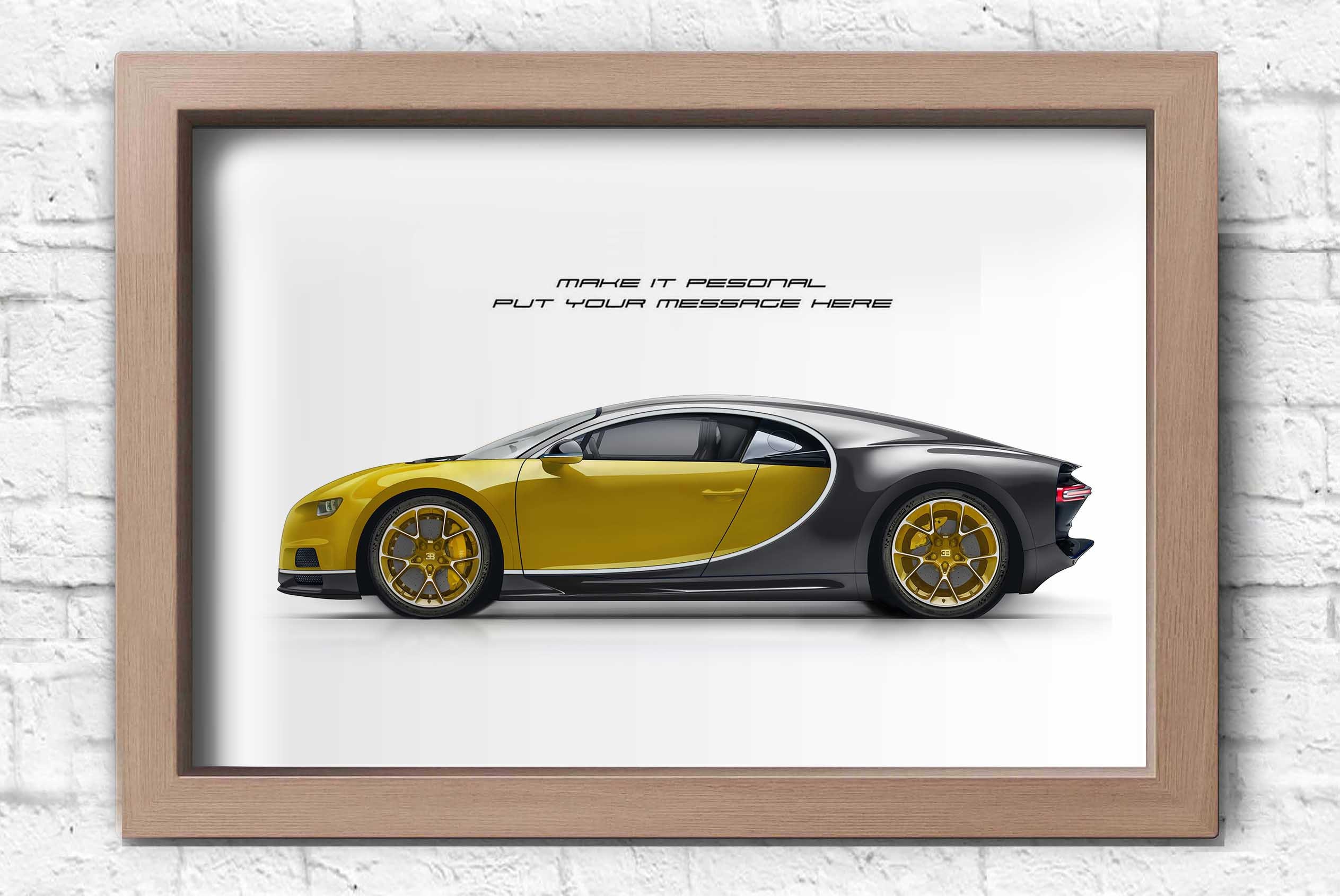 Bugatti Chiron Personalise Poster for Car Lovers / Hand Made - Etsy