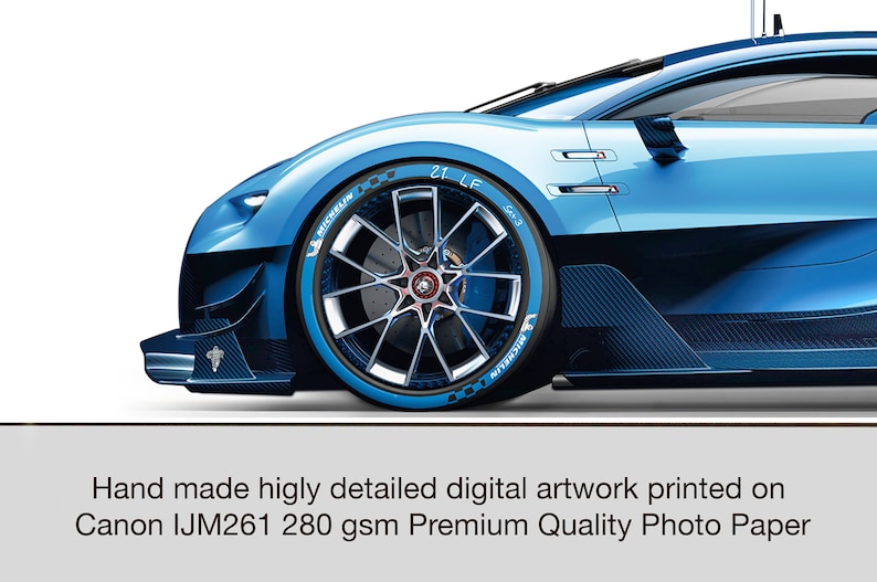 Bugatti GT Personalise Poster for Car Lovers / Hand Made Art - Etsy