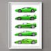 Ferrari Evolution Print Gift for Car Lovers Handmade Digital Artwork ...