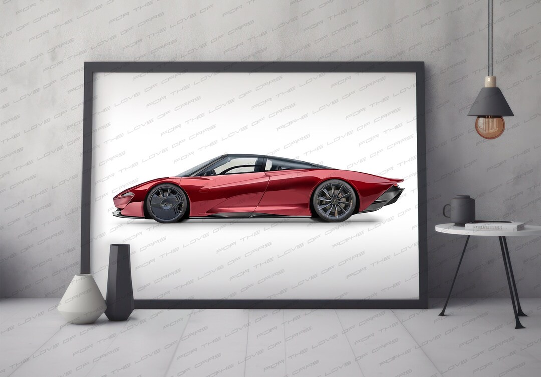 Mclaren Speedtail Inspired Personalisable Poster, Wall Art, Gift for ...