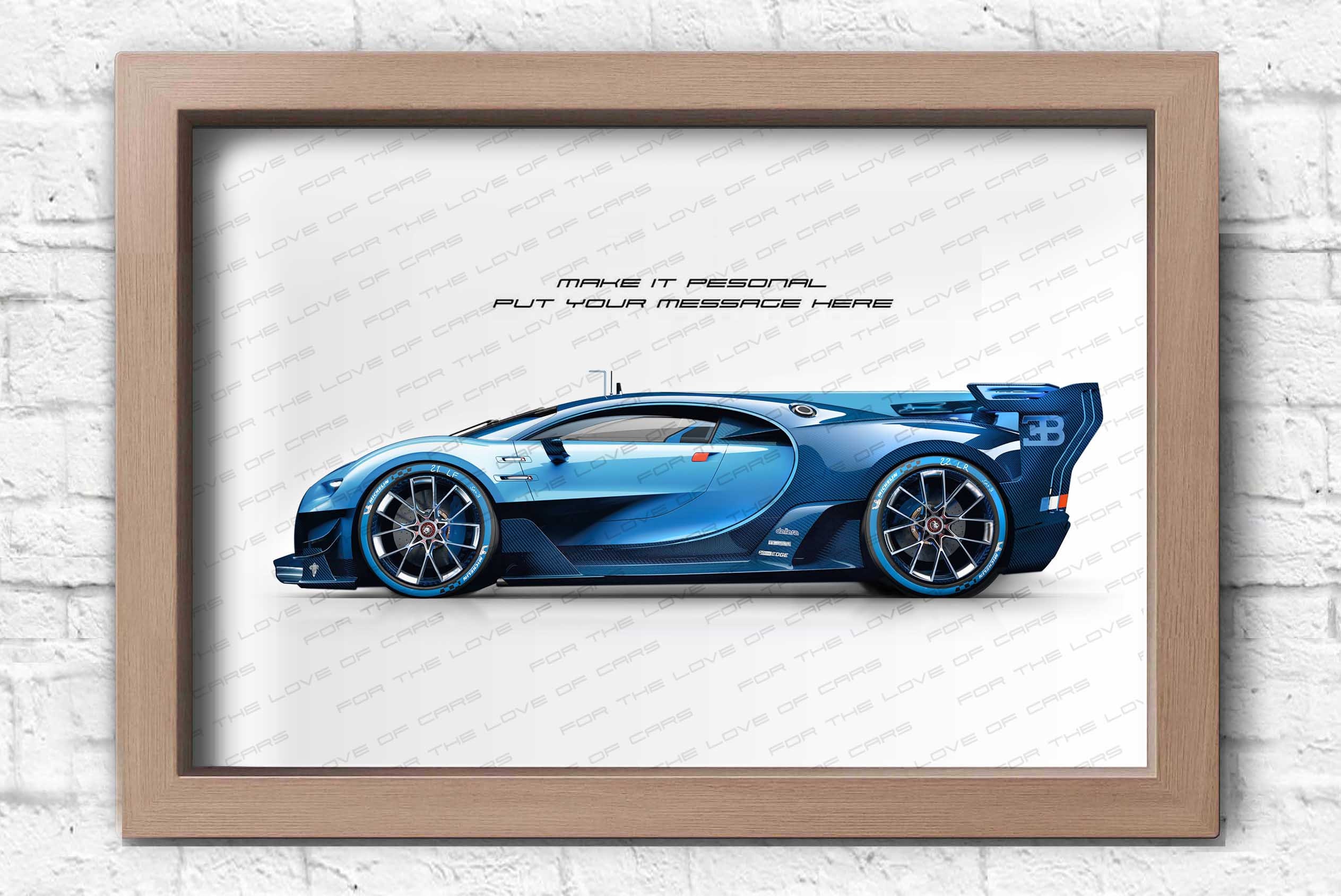 Bugatti GT Personalise Poster for Car Lovers / Hand Made Art - Etsy