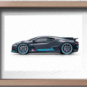 Bugatti Divo Personalise Poster for Car Lovers / Hand Made Art Work ...