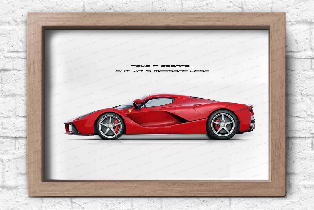 Ferrari La Ferrari Personalise Poster for Car Lovers / Hand Made Art ...