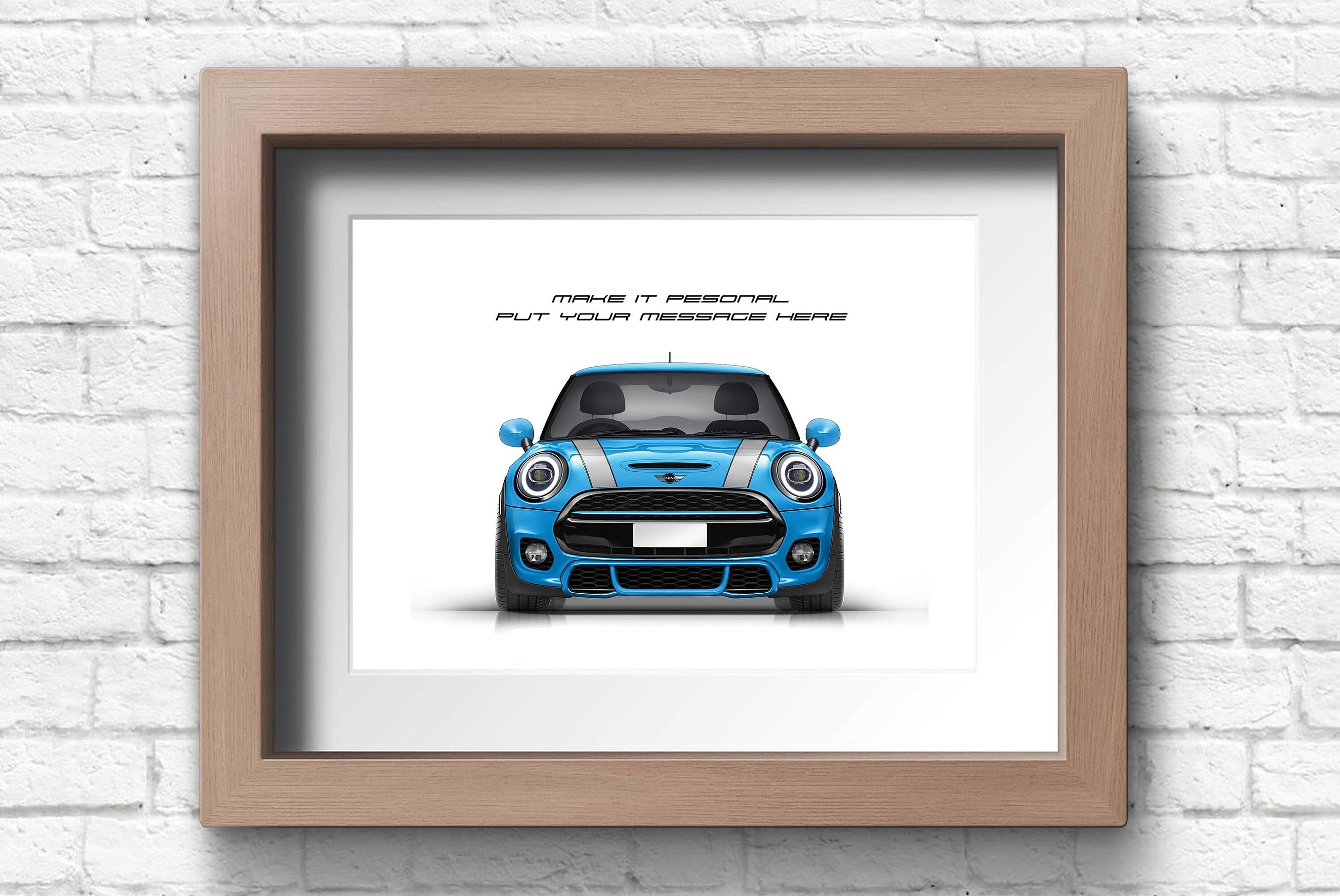Personalised Mini Cooper S (f56) JCW Print, Handmade Artwork Print on ...