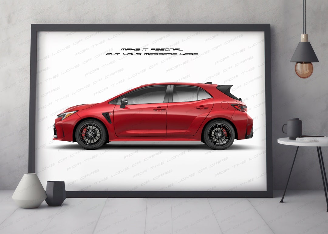 Personalisable 2024 Toyota Corolla GR Poster, Gift for Car Lovers ...