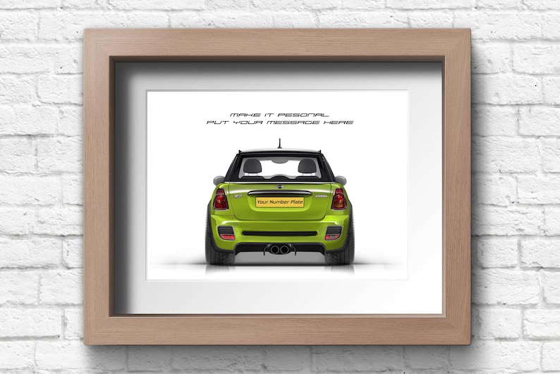 Personalised Mini Cooper (R56) JCW Print, Handmade Artwork Print on ...