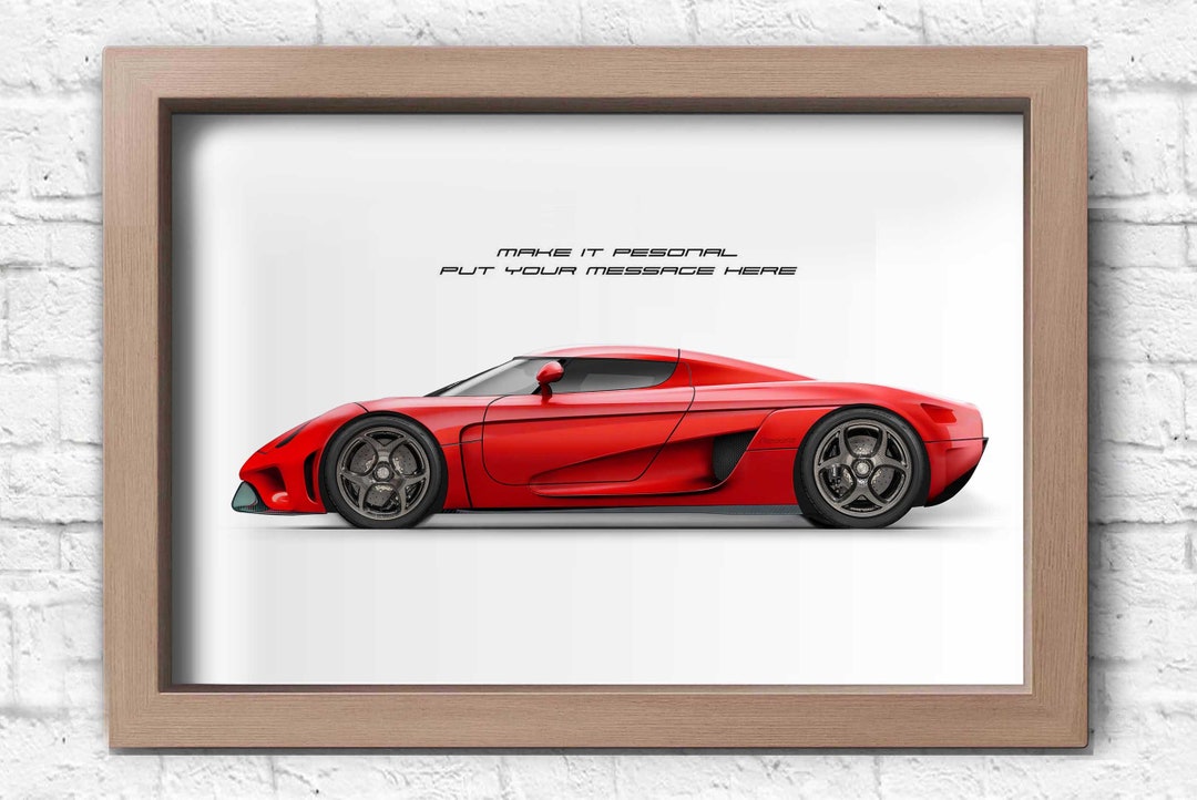 Koenigsegg Regera Personalise Poster for Car Lovers / Hand Made Art ...