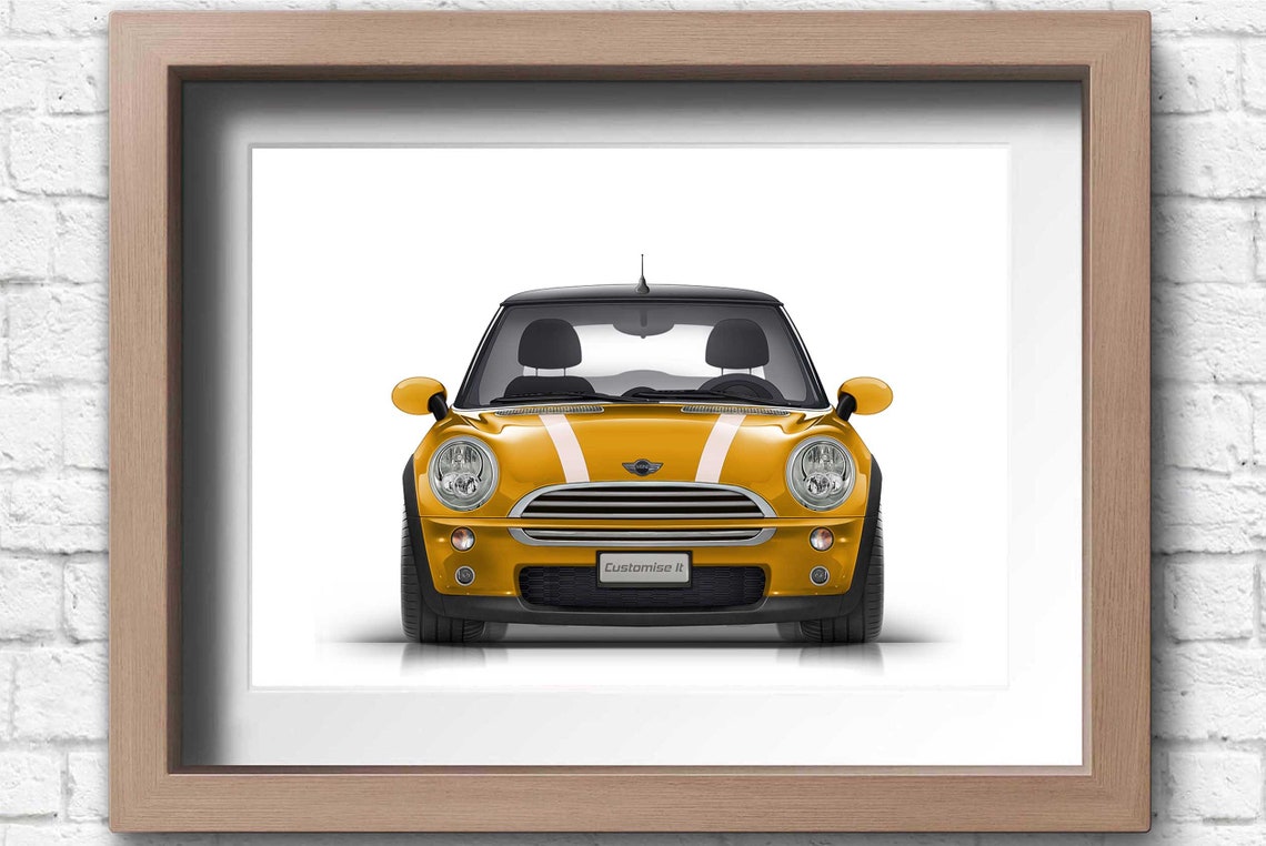 Personalised Mini Cooper S R50 JCW Print Handmade Artwork - Etsy UK