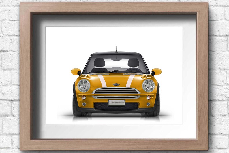 Personalised Mini Cooper S R50 JCW Print handmade artwork | Etsy