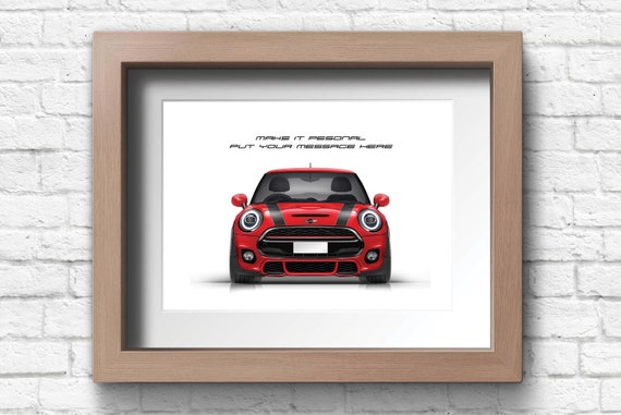 Personalised Mini Cooper S f56 JCW Print Handmade Artwork | Etsy