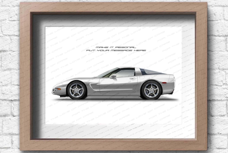 Chevrolet Corvette C5 Personalise Poster for Car Lovers / Hand Made Art ...