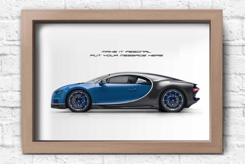 Bugatti Chiron Personalise Poster for Car Lovers / Hand Made - Etsy