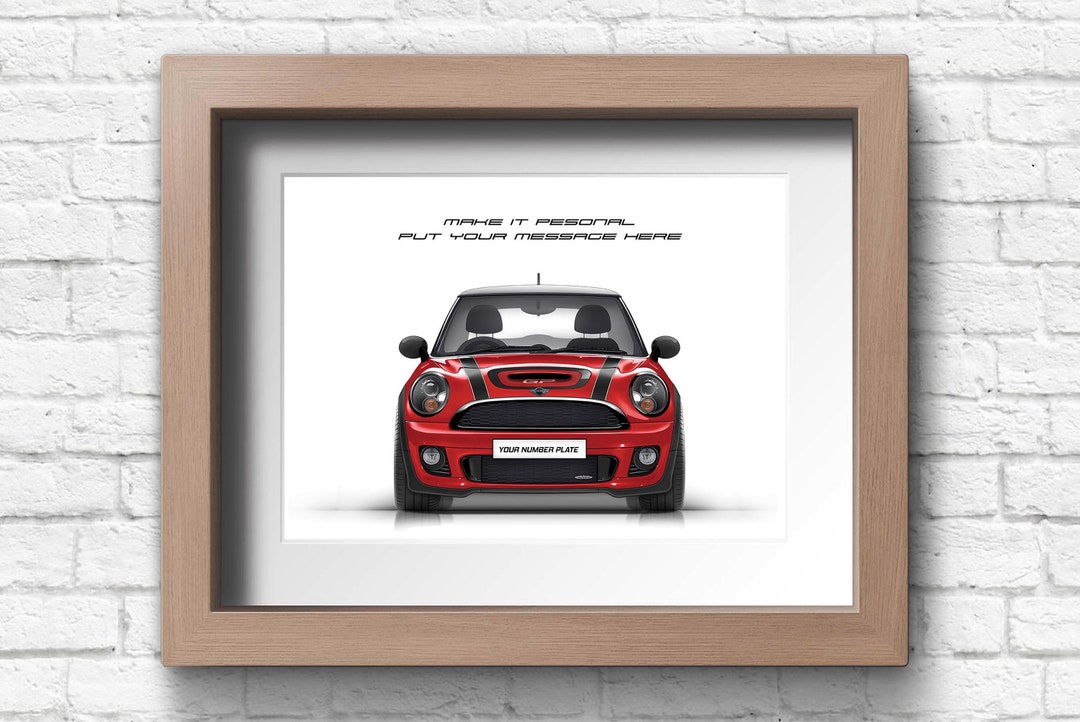 Personalised Mini Cooper (R56) JCW Print, Handmade Artwork Print on ...