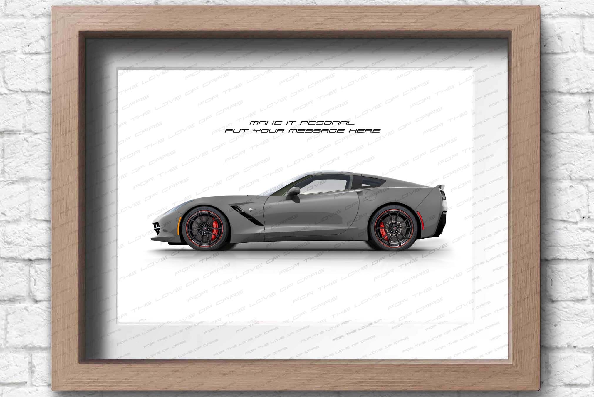 Chevrolet Corvette C7 Personalise Poster for Car Lovers / Hand Made Art ...