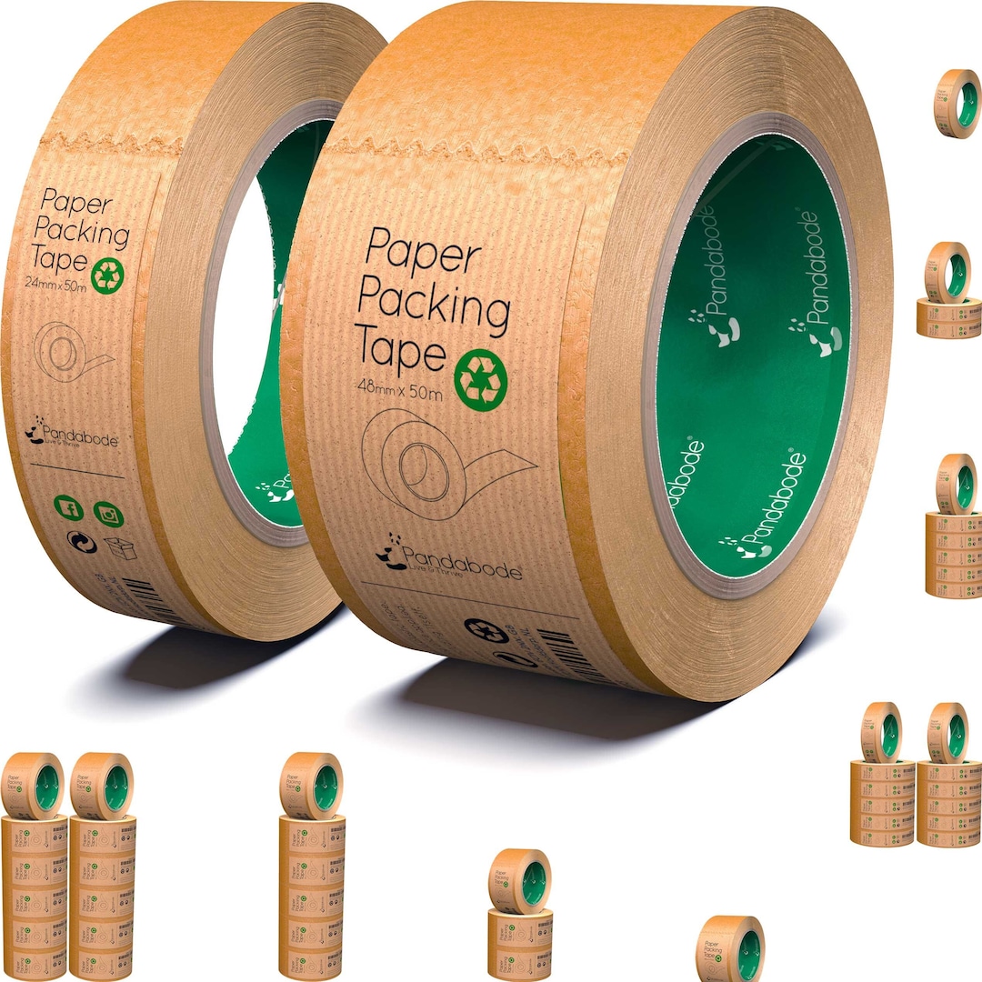 Brown Kraft Paper Tape | for Packaging Eco Friendly Recyclable Parcels ...