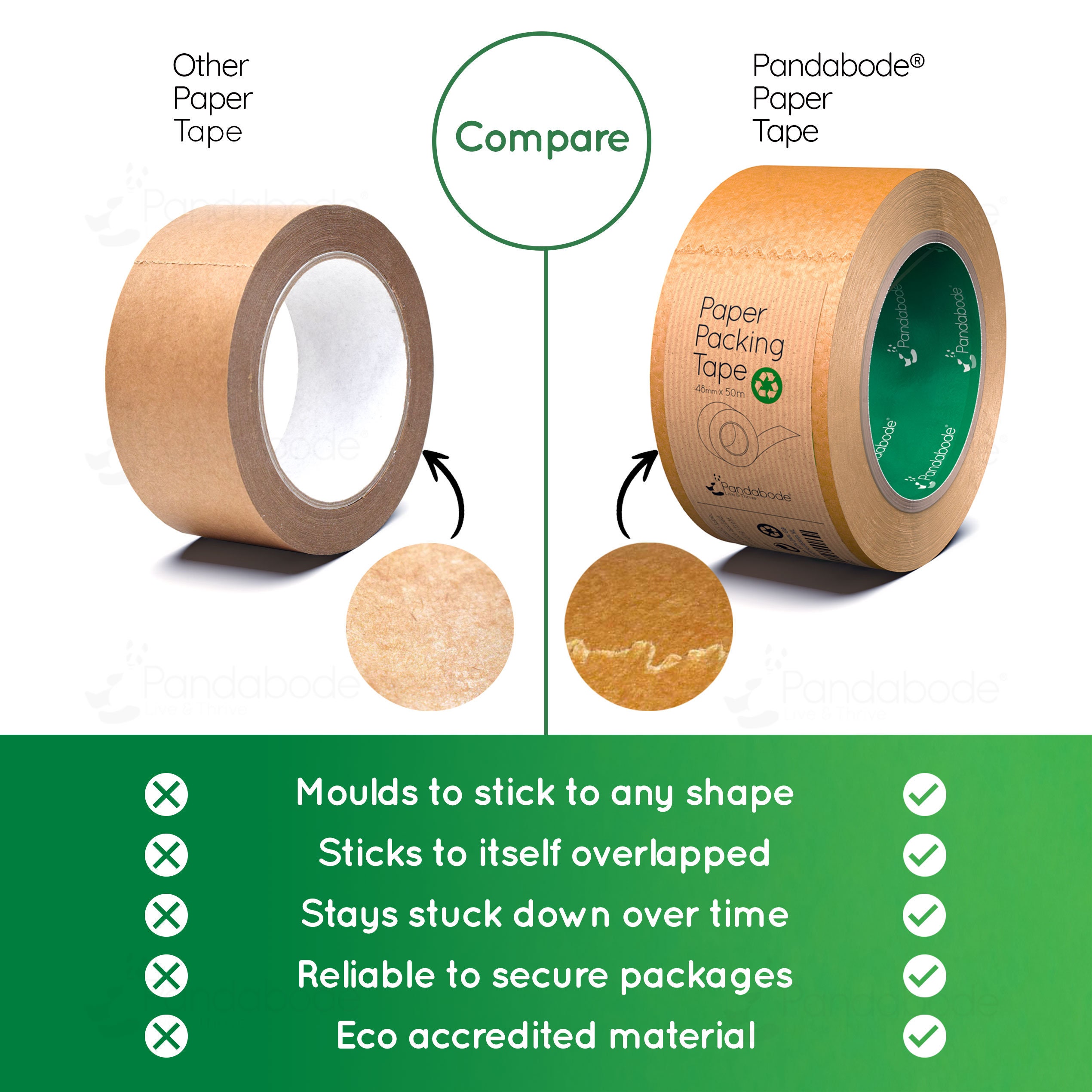 Brown Kraft Paper Tape for Packaging Eco Friendly Recyclable Parcels ...