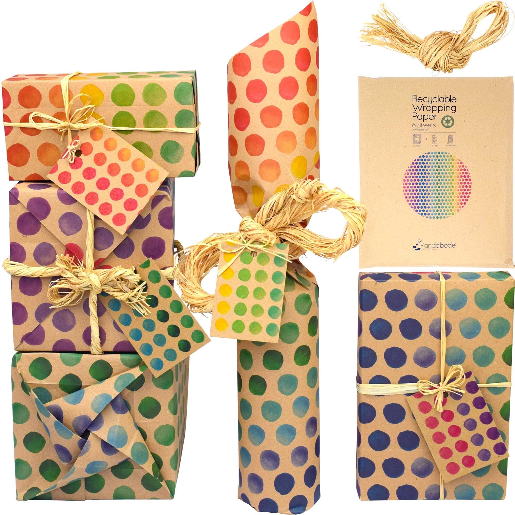 Recyclable Wrapping Paper Set by Pandabode | 100% Recycled Brown Kraft ...