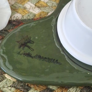 Lanz Russell Frog Flower Frog, Signed Pottery, Floral Ikebana - Etsy