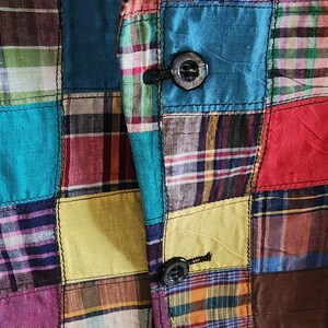 Vintage Mens India Bleeding Madras Plaid Patchwork Blazer, Dinner Sport ...