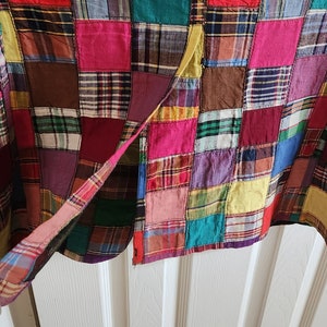 Vintage Mens India Bleeding Madras Plaid Patchwork Blazer, Dinner Sport ...