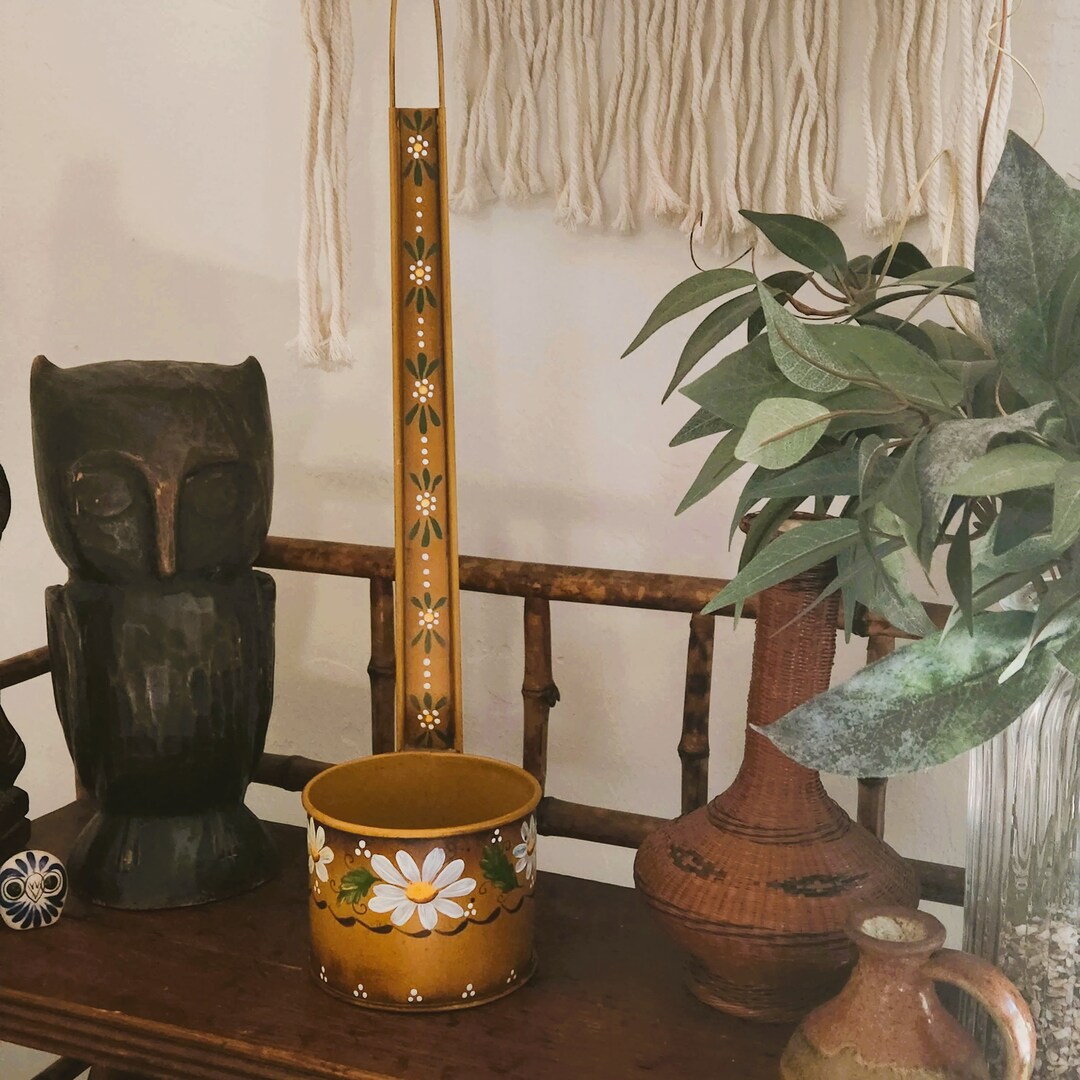 Primitive Tole Painted Milk Ladle, Water Dipper, Upcycled Decor - Etsy