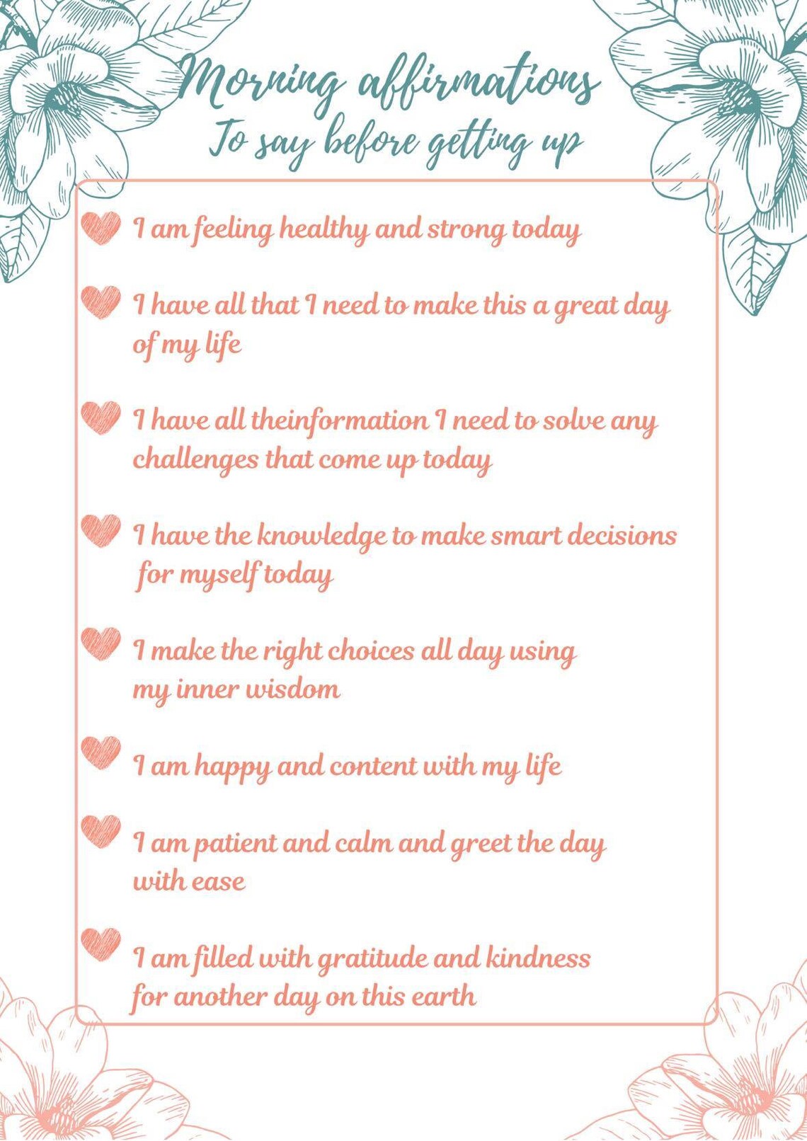 Law Of Attraction Planner Printable Law Of Attraction Etsy