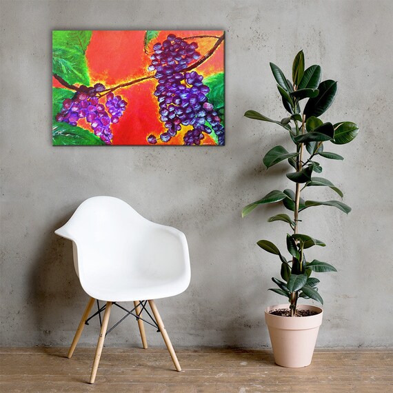 Large Colorful Grapevine Abstract Wall Art Bright Purple & - Etsy