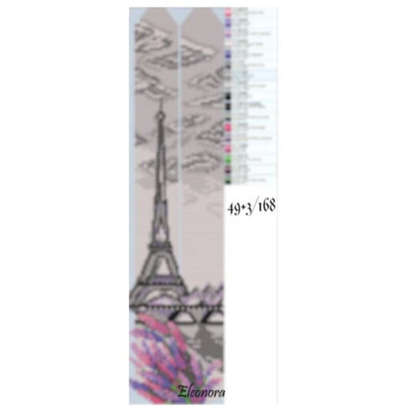 Scheme for a Necklace From Beads eiffel Tower With | Etsy