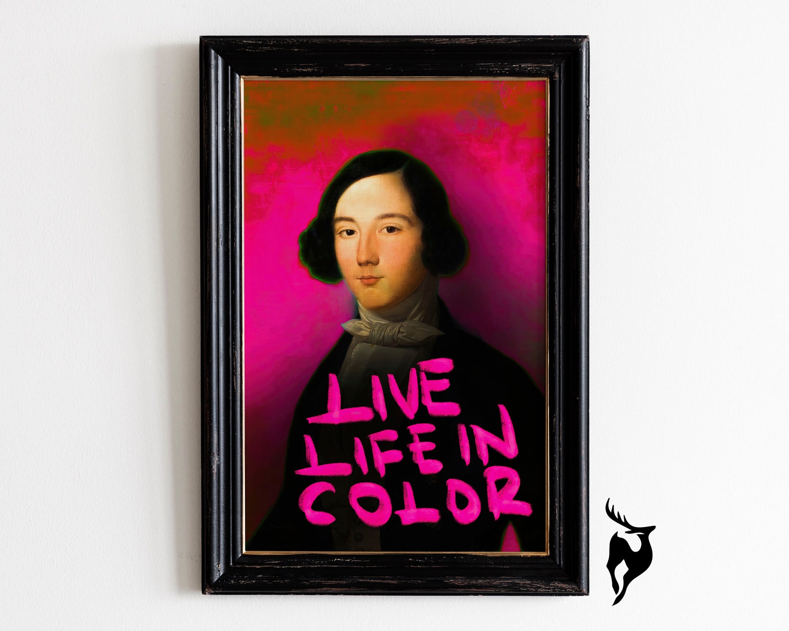 Maximalist Decor,quirky Altered Art Portrait,baroque Poster,rococo ...