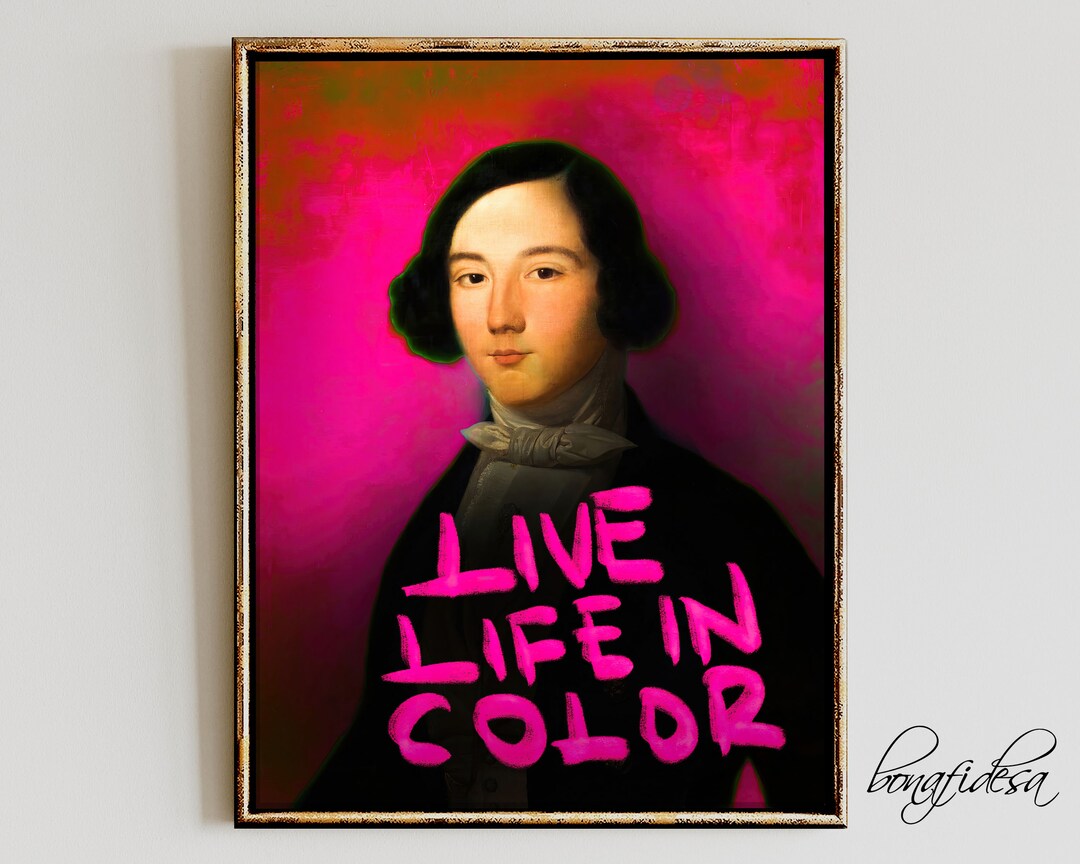 Maximalist Decor,quirky Altered Art Portrait,baroque Poster,rococo ...