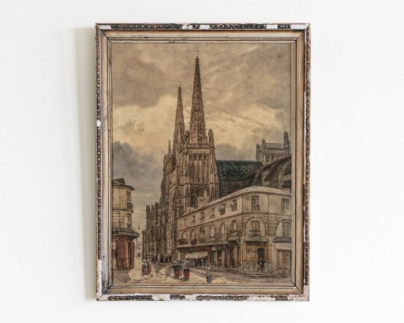 Architecture Drawing Light Academia Decor Printable Wall - Etsy