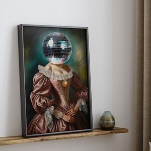 Funky Disco Ball 70s Poster, Retro Vintage Print, Funky Wall Art Girly ...