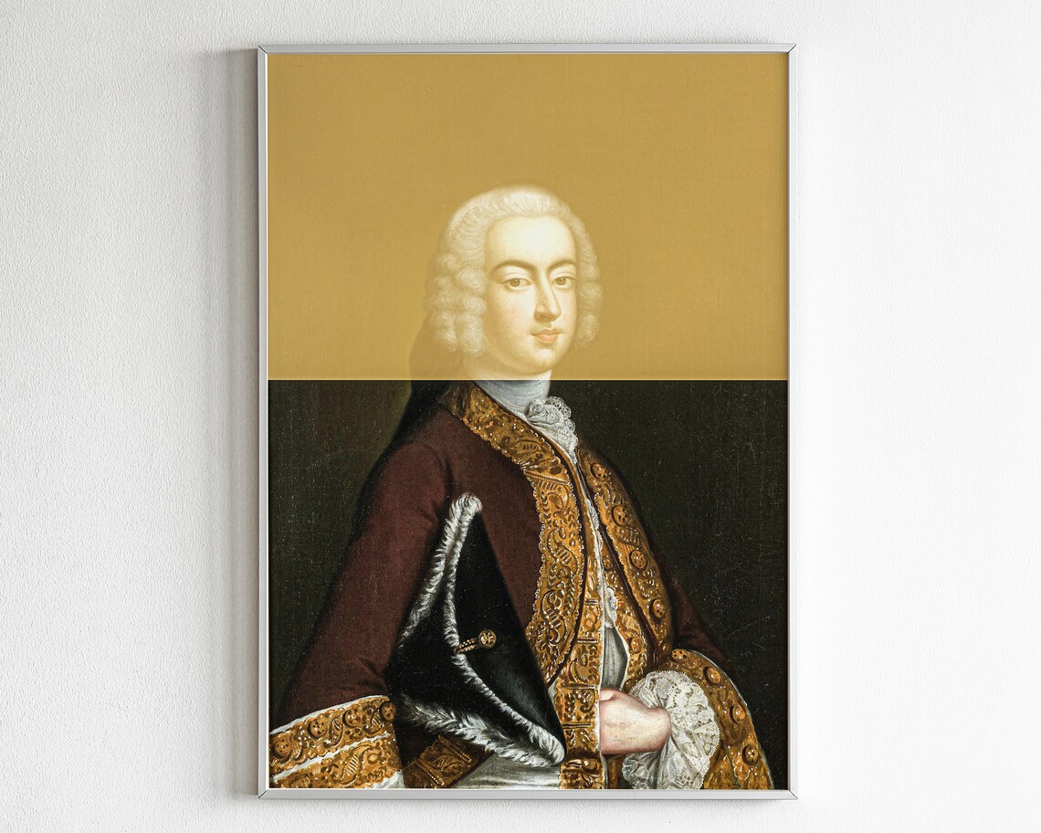 Eclectic Wall Art Male Altered Portrait Dipped Painting - Etsy