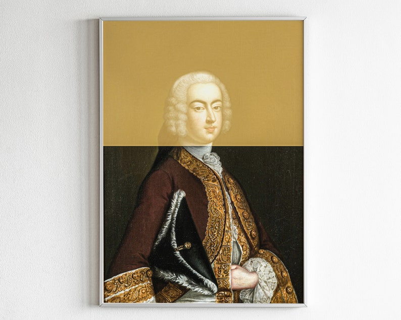 Eclectic Wall Art Male Altered Portrait Dipped Painting - Etsy