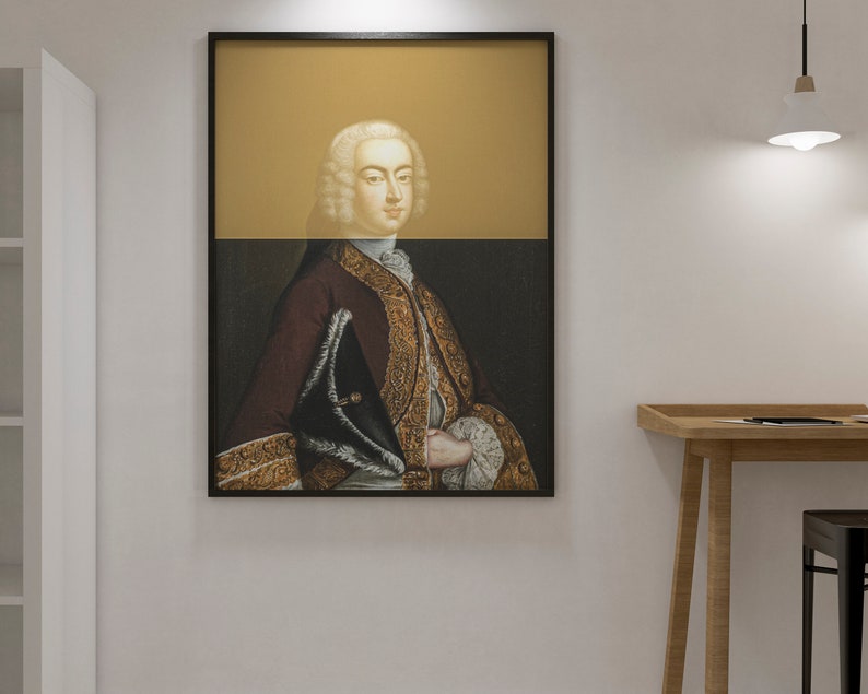 Eclectic Wall Art Male Altered Portrait Dipped Painting | Etsy