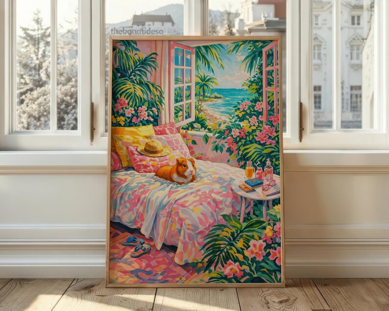 Guinea Pig Art Print: Matisse Style Bathroom Decor - Etsy UK
